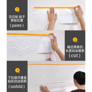 4.5m x 20m HIP Dust Cover Plastic Dust Cover Disposable Furniture ...