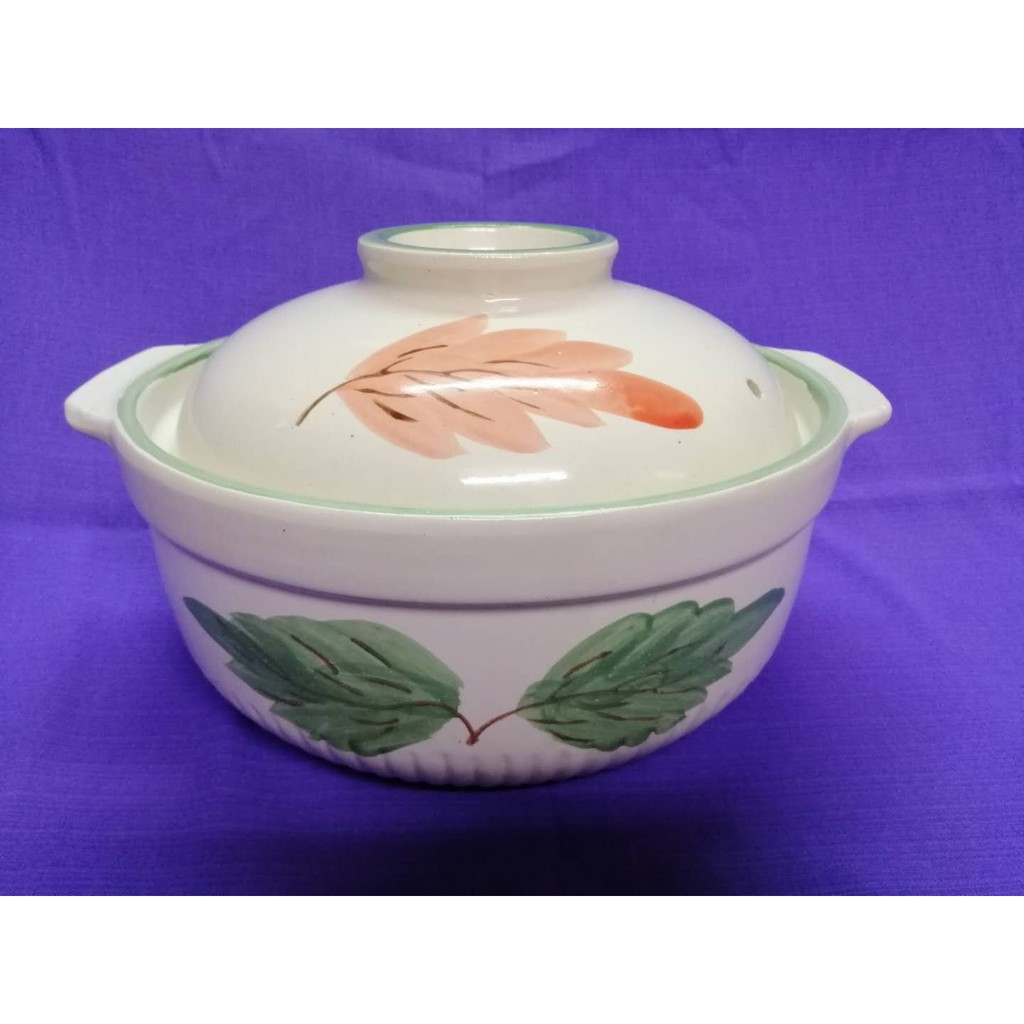 26cm Japanese Style Earthen Clay Pot Steamboat Hot Pot / 日式彩花火锅/咖喱鱼头煲砂煲 ...