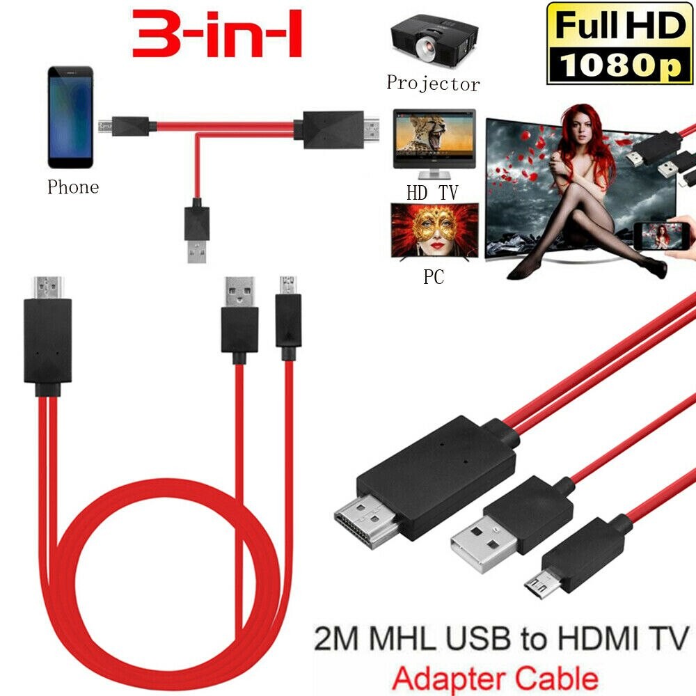 MHL TO HDMI CABLE MICRO USB HDTV CABLE | Shopee Singapore