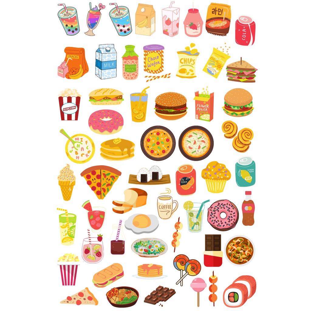 Big 50++ pcs per pack Aesthetic Sticker Aesthetic Sticker scrap book ...