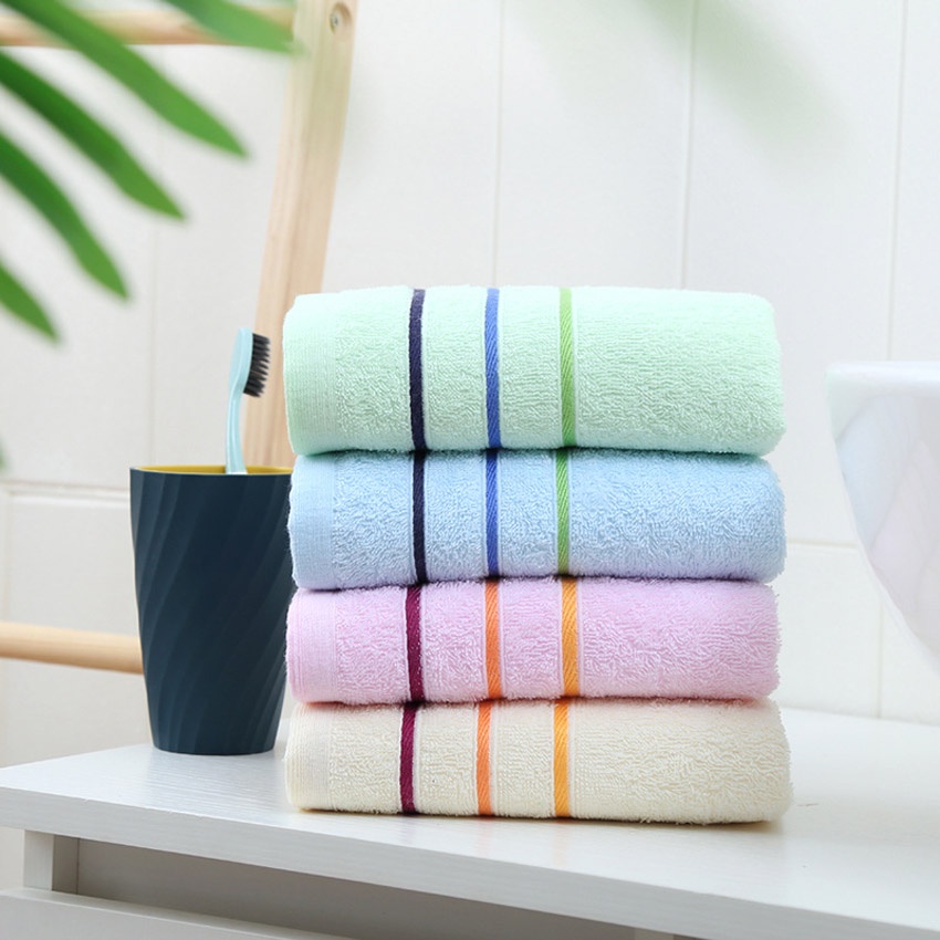 Cotton Face Towel Rainbow Striped Hand Towels Bathroom for Kids Adult ...