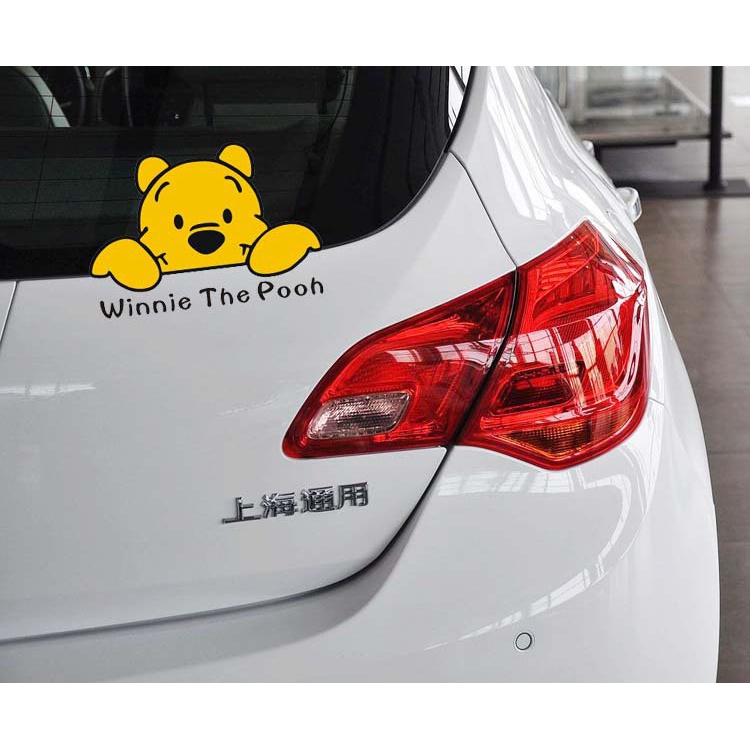Winnie The Pooh Stickers Cartoon Scratch Cover Sticker New Driver Car Body Window Decals Decoration Motercycle Stickers Shopee Singapore