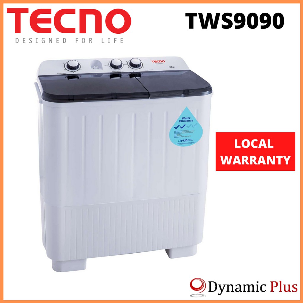 Tecno TWS 9090 Semi Auto Top Load Washing machine 9kg | Shopee Singapore