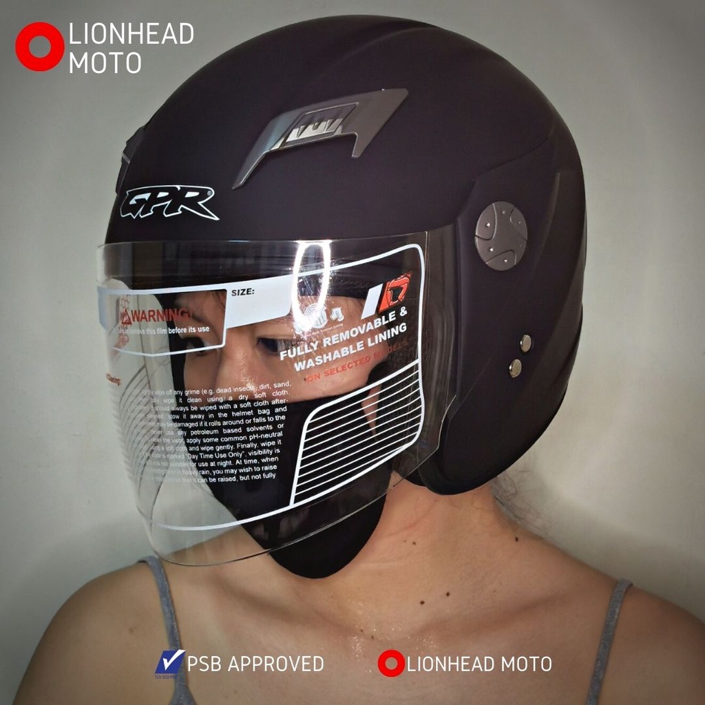 RETRO GPR HELMET PSB APPROVED GS08 | Shopee Singapore