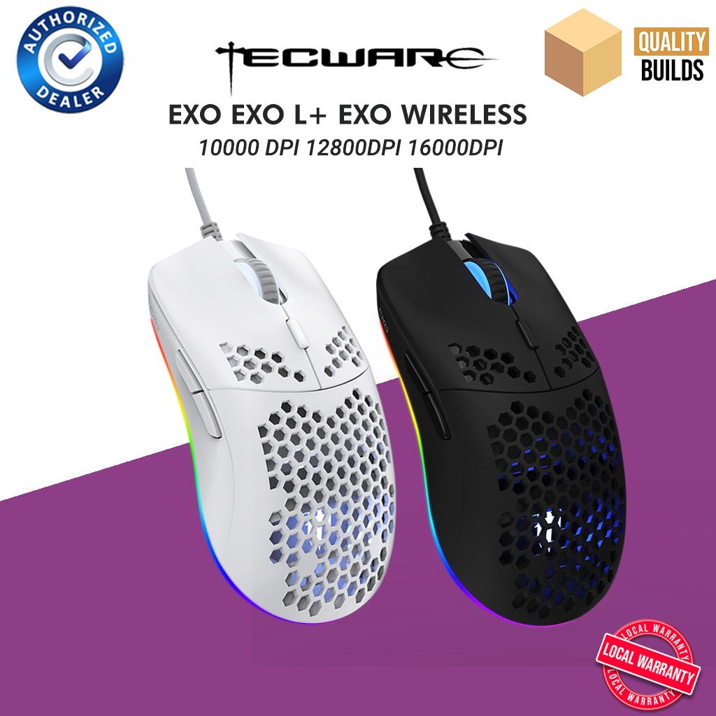 Tecware Exo Plus L+ EXO Wireless 12.8K 16K DPI PROFESSIONAL PC GAMING ...