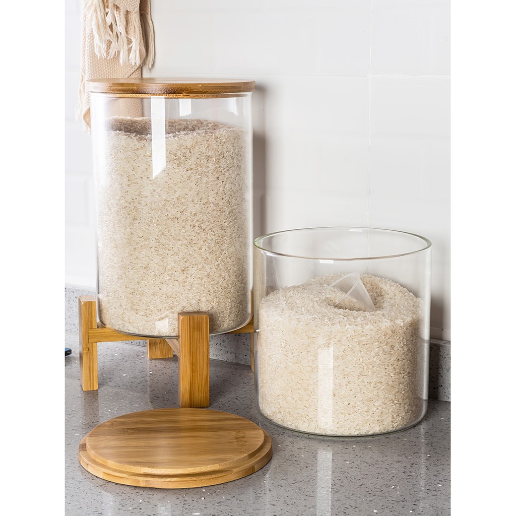 Lanfengye Nordic Modern Rice Dispenser Airtight Rice jar | Shopee Singapore