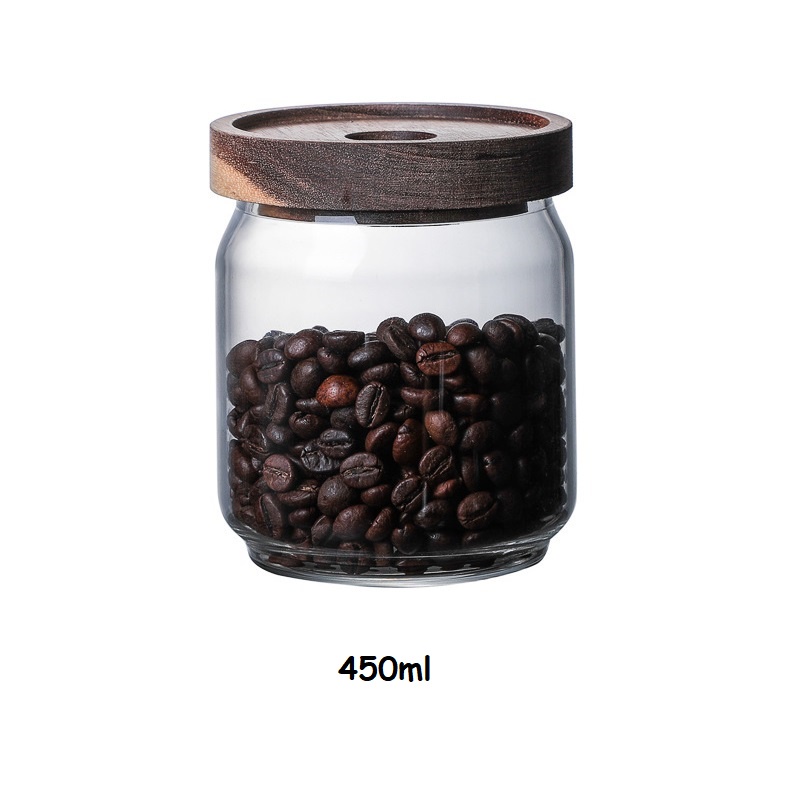 Singapore Cylinder Transparent Glass Sealed Coffee Jar Food Storage ...