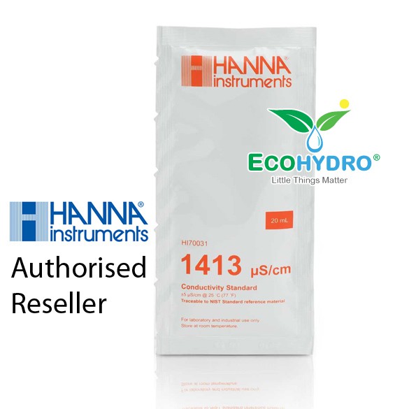 Hanna EC 1413μS/cm Calibration Solution 20 mL HI70031 HI70031P Hanna ...