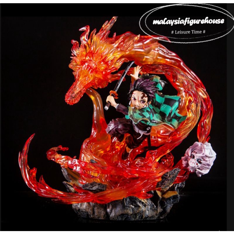 30CM DEMON SLAYER ANIME FANTASY KAMADO TANJIRO LIGHT UP FIGURE STATUE ...