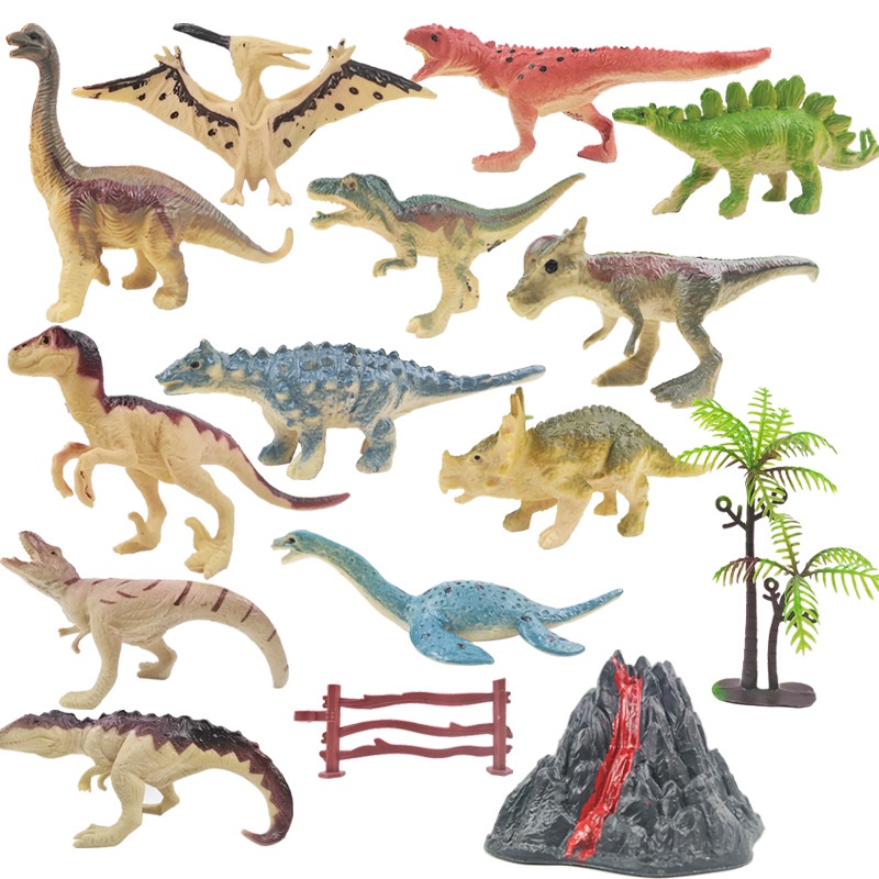 21 Piece Dinosaurs Toys Set - Plastic Dinosaurs Figures, Realistic ...