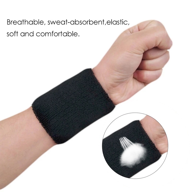 🔥24h Shipped🔥 Sport Wristband Sweatband Cotton Hand Band For Gym Tennis ...