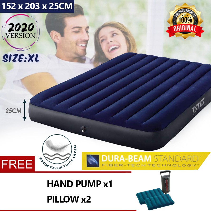 INTEX Premimium Set (203cm x 152cm x 25cm) 1.52Meter Inflatable Air Bed ...