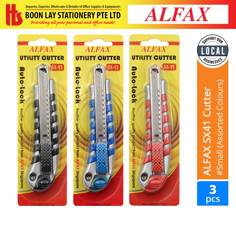 ALFAX SX41 Utility Cutter/Knife #Small (Assorted Colours) | Shopee ...