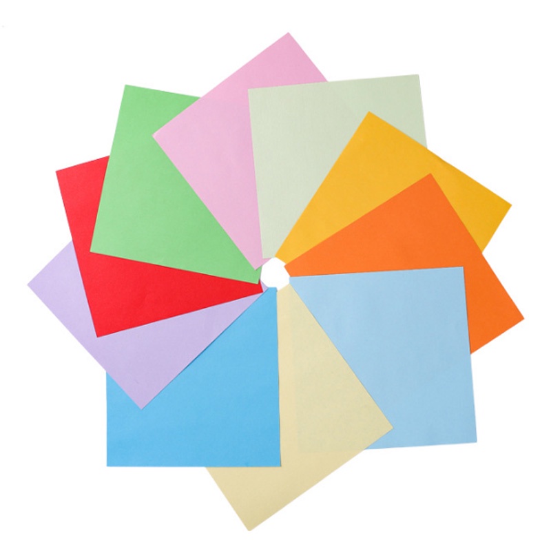 100PCS 7cm/13cm/20cm Sheets Origami Paper Coloured Craft Square ...