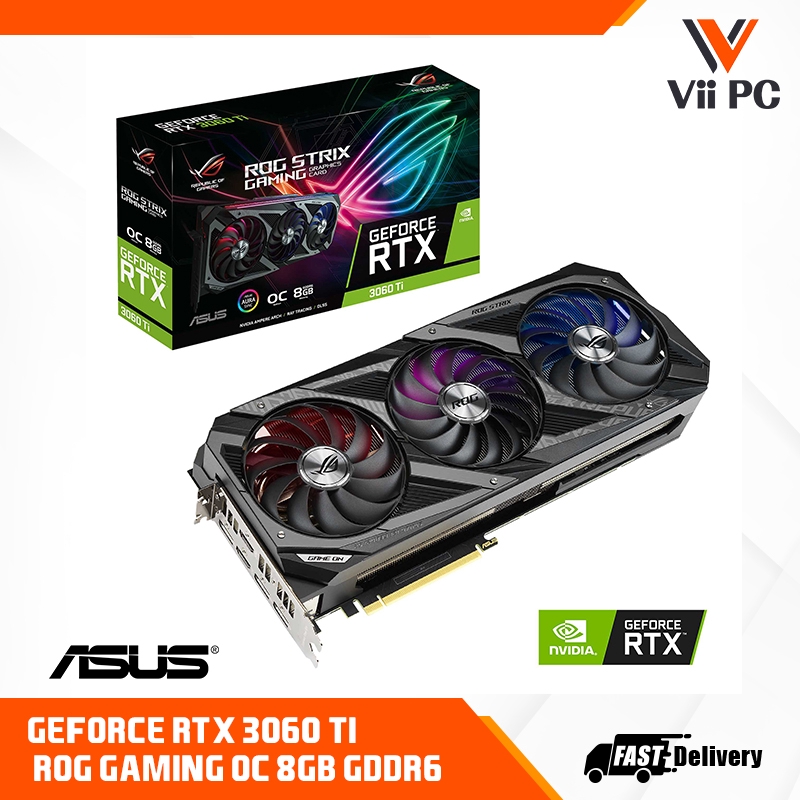 ASUS ROG Strix NVIDIA GeForce RTX 3060 Ti/ 3060Ti OC Edition Gaming ...