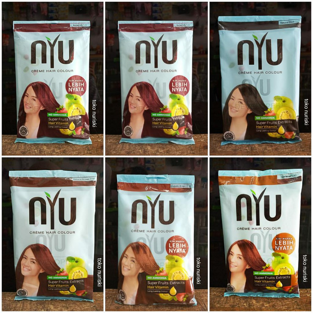 Nyu Creme Hair Color Sachets - Nyu Henna Shampoo Sachets / Sachets ...