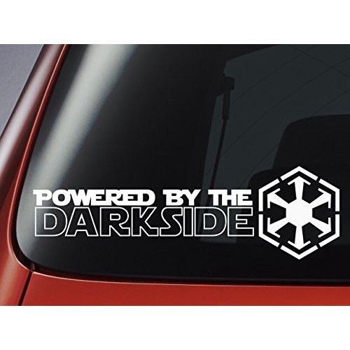 Star Wars Inspired 'Powered By The Darkside' - With Sith Logo - Car ...