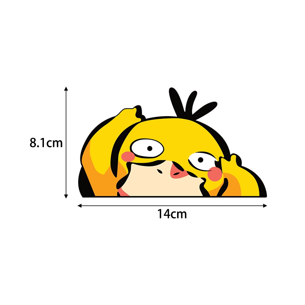 Pikachu Reflective Car Sticker Pokémon Emblem Stickers Psyduck Gengar ...