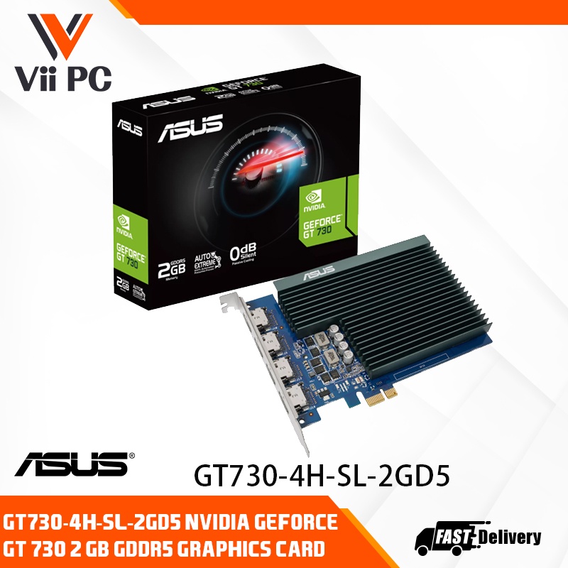 ASUS GT730-4H-SL-2GD5 NVIDIA GeForce GT 730 2 GB GDDR5 Graphics Card ...