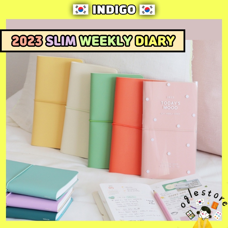 Indigo Happy Slim Diary 2023 Korean Planner 2023 Weekly Diary Weekly ...