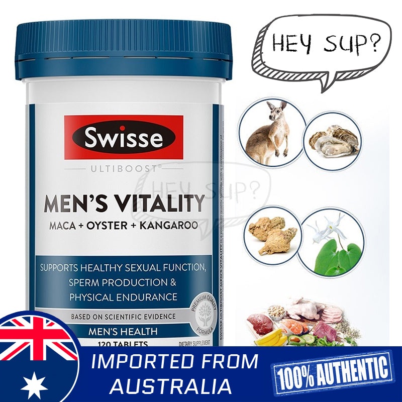 Swisse Ultiboost Men's Vitality (Maca + Oyster + Kangaroo) 120 Tablets | Shopee Singapore