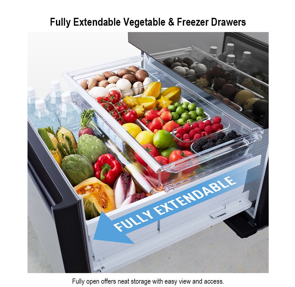 Panasonic Premium MIJ Made In Japan 6-Door Refrigerator NR-F503GT-TS ...