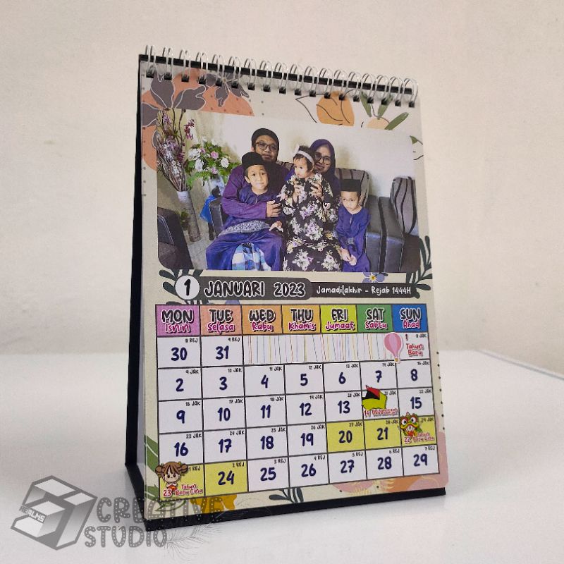 Stand Calendar 2024 Desk Calendar 2024 Kalendar Meja 2024 Custom Hard ...