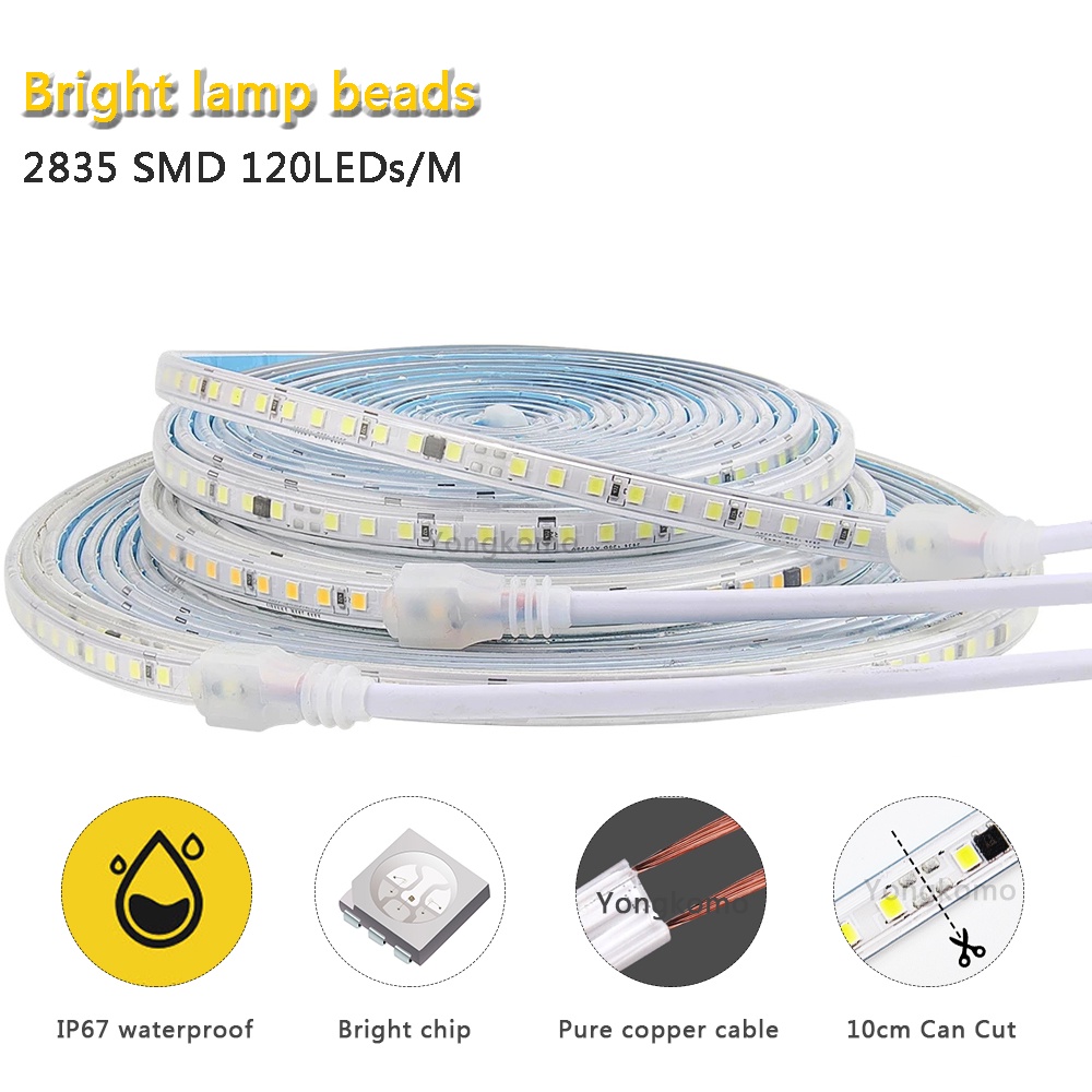120 LEDs /M Strip Outdoor Waterproof LED Strip SMD 2835 Warm White ...