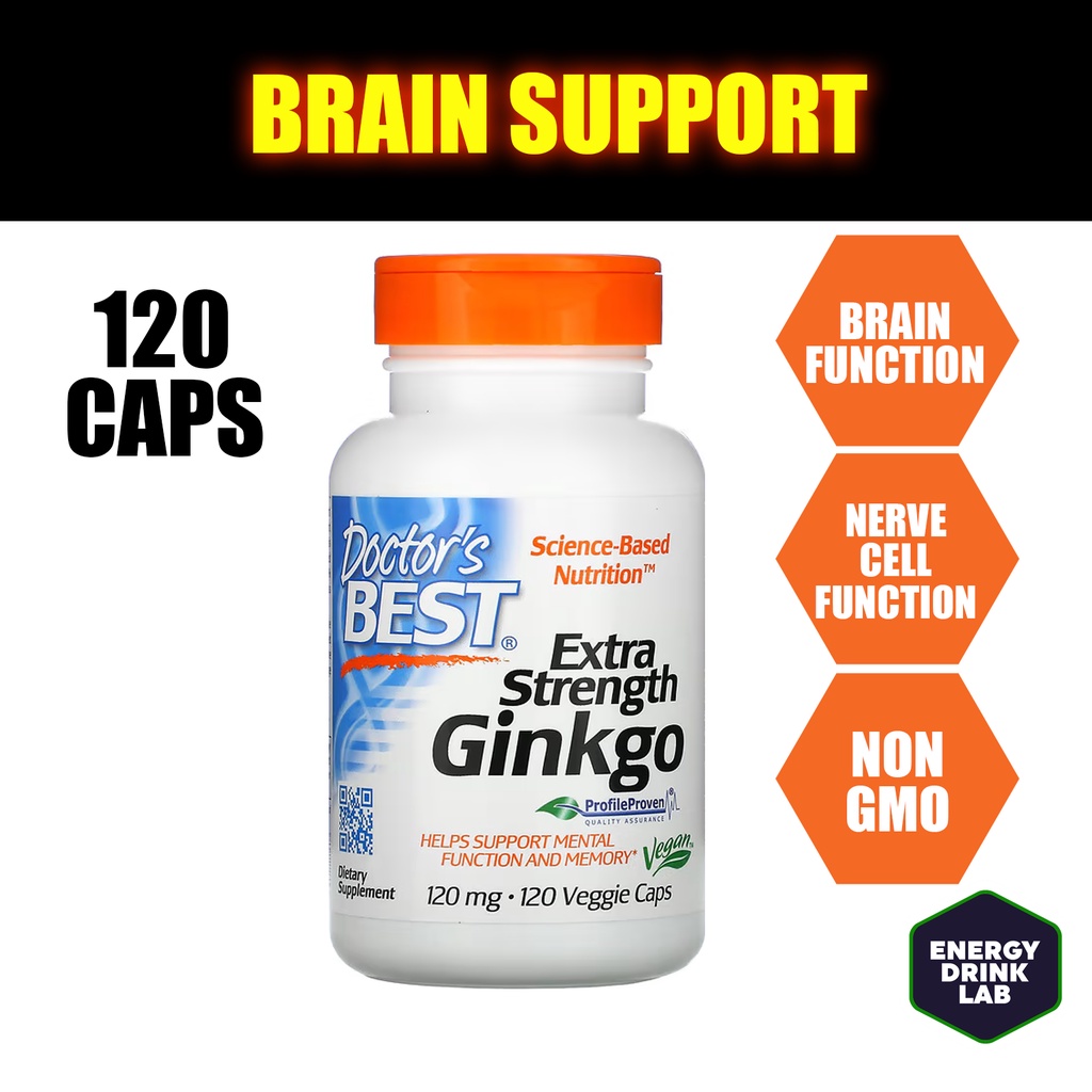 Doctor's Best Extra Strength Ginkgo, 120mg, Select 120 or 360 Veggie ...