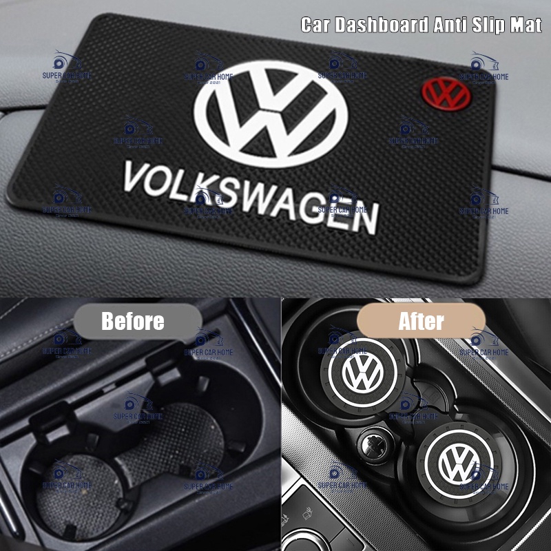 [Ready Stock] Volkswagen VW Car Anti-Skid Mat Water Cup Coaster ...