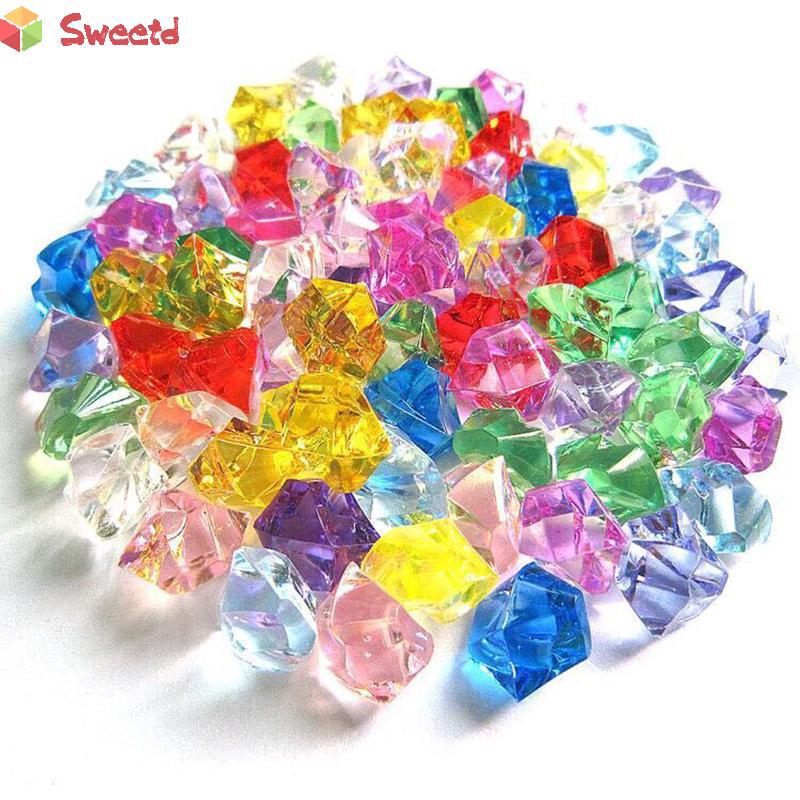 Plastic Gems Ice Grains Colorful Small Stones Children Jewels Acrylic ...