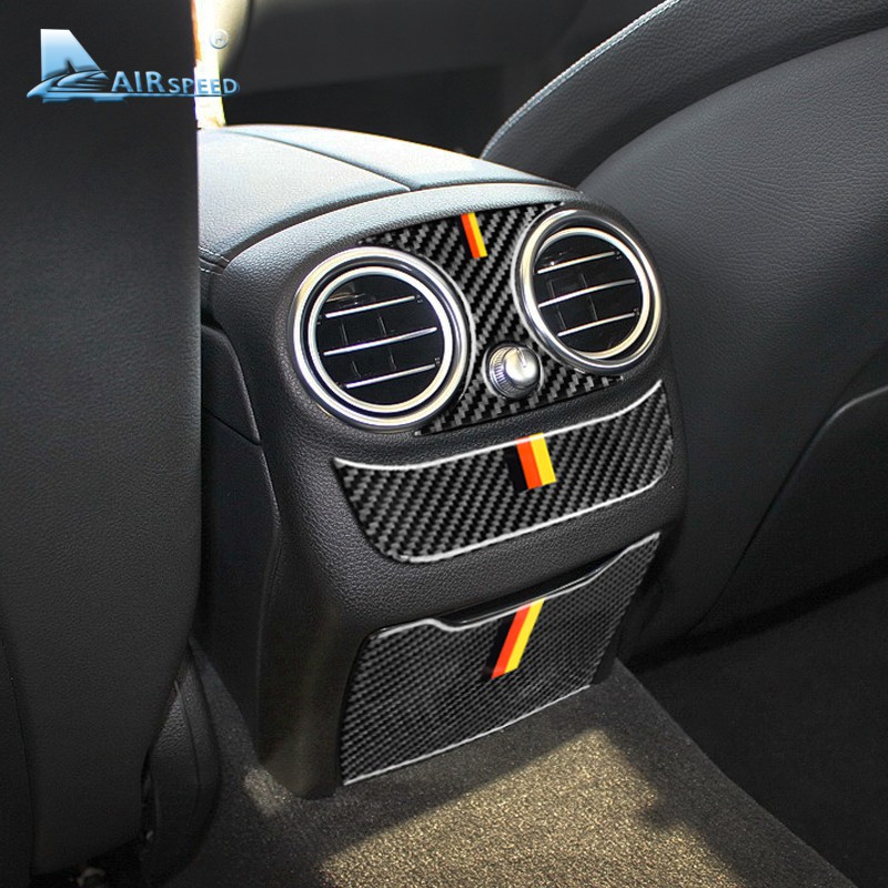For Benz W205 C Class GLC Carbon Fiber Car Rear Air Conditioning Outlet ...