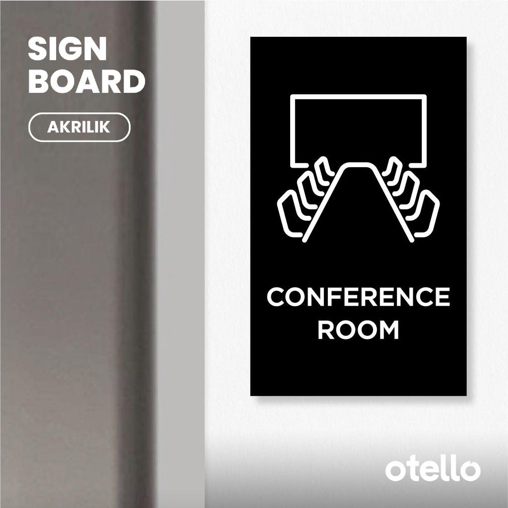 Otello - Signage Conference Room Sign Board Printed Acrylic Instruction ...