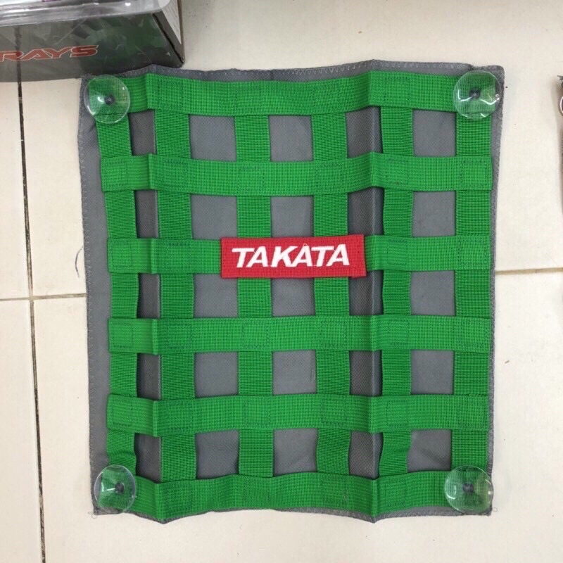 NEW UNIVERSAL TAKATA STYLE 34CM X 34CM GREEN RACING CAR WINDOW SAFETY ...