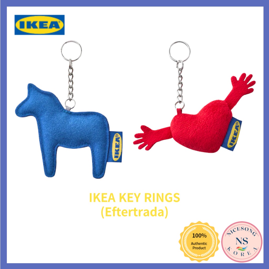 [IKEA]Ikea Key Rings⭐Eftertrada Blue Horse/Red Heart⭐Ikea Korea ...