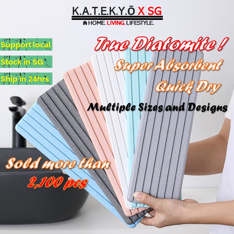 Quick Dry Absorbent Diatomite Mat Diatomite Pad for Dishes Toothbrush ...