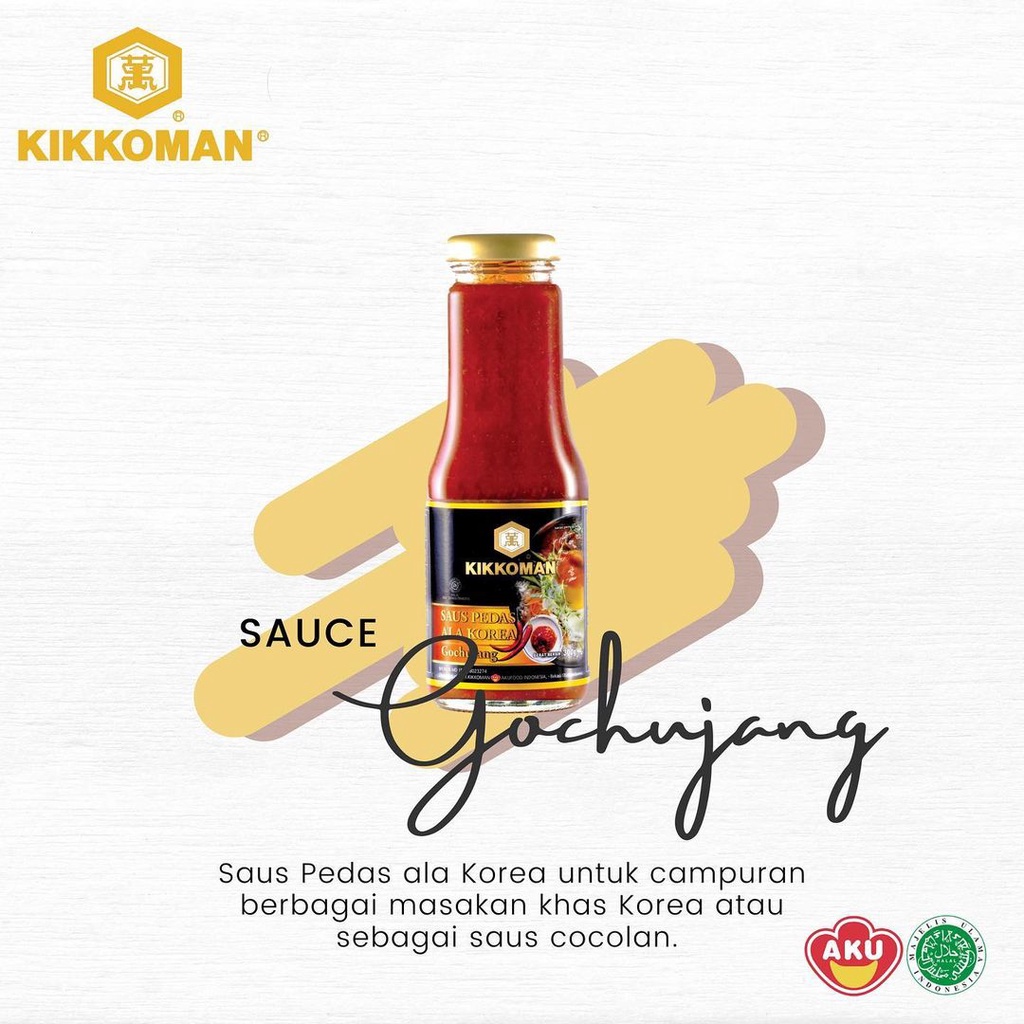 Kikkoman Korean Style Spicy Sauce 300gr - Halal Kikkoman Gochujang ...