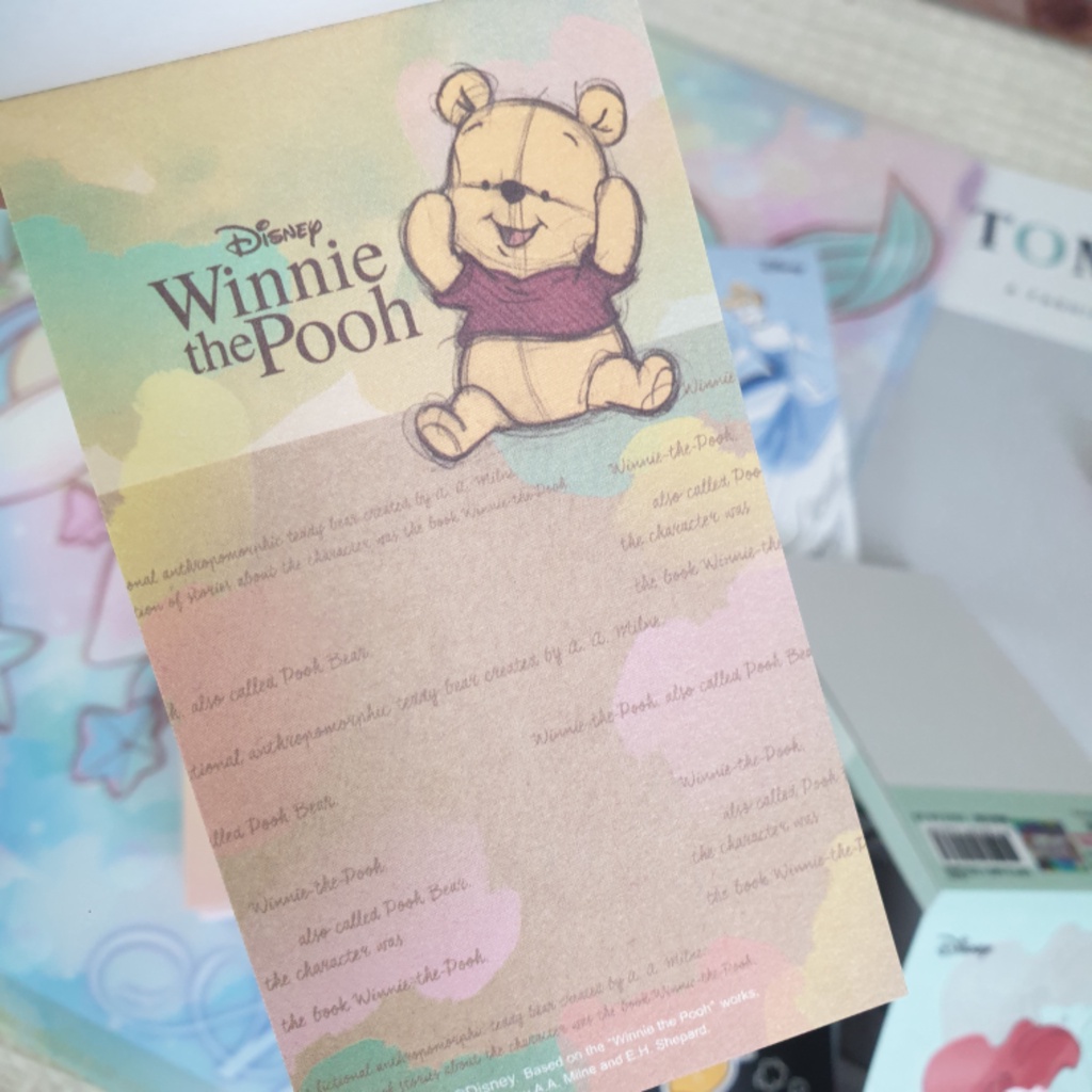 Disney 108k Notebook Princess Small Note Paper Pooh Belle Cinderella ...