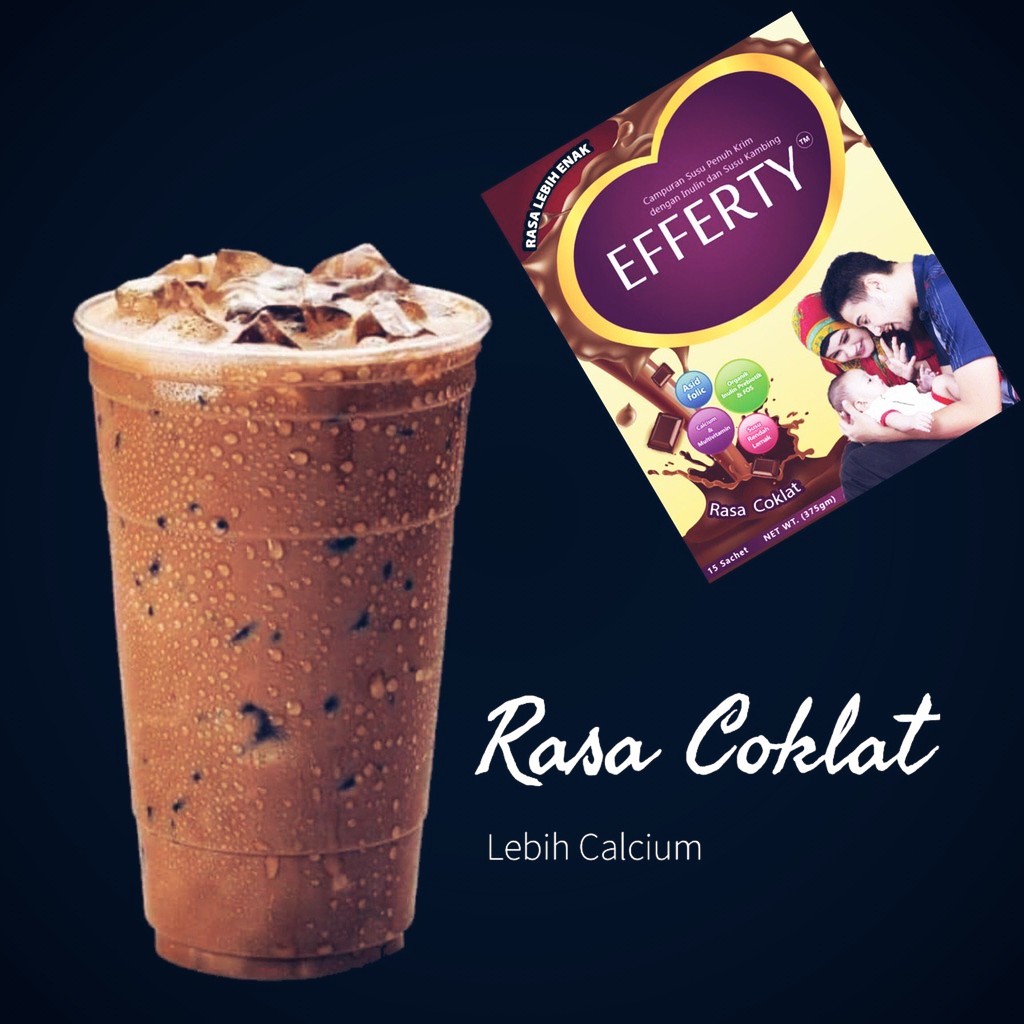 Efferty milk is pregnant | Box of 25gx15 sachets | Bottle | Chocolate ...