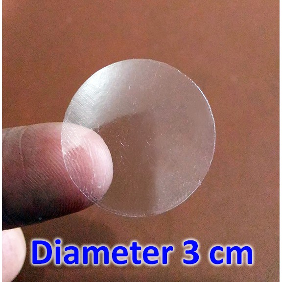 120 pcs Plain Transparent 3cm Round Vinyl Stickers Round Stickers 3 cm ...