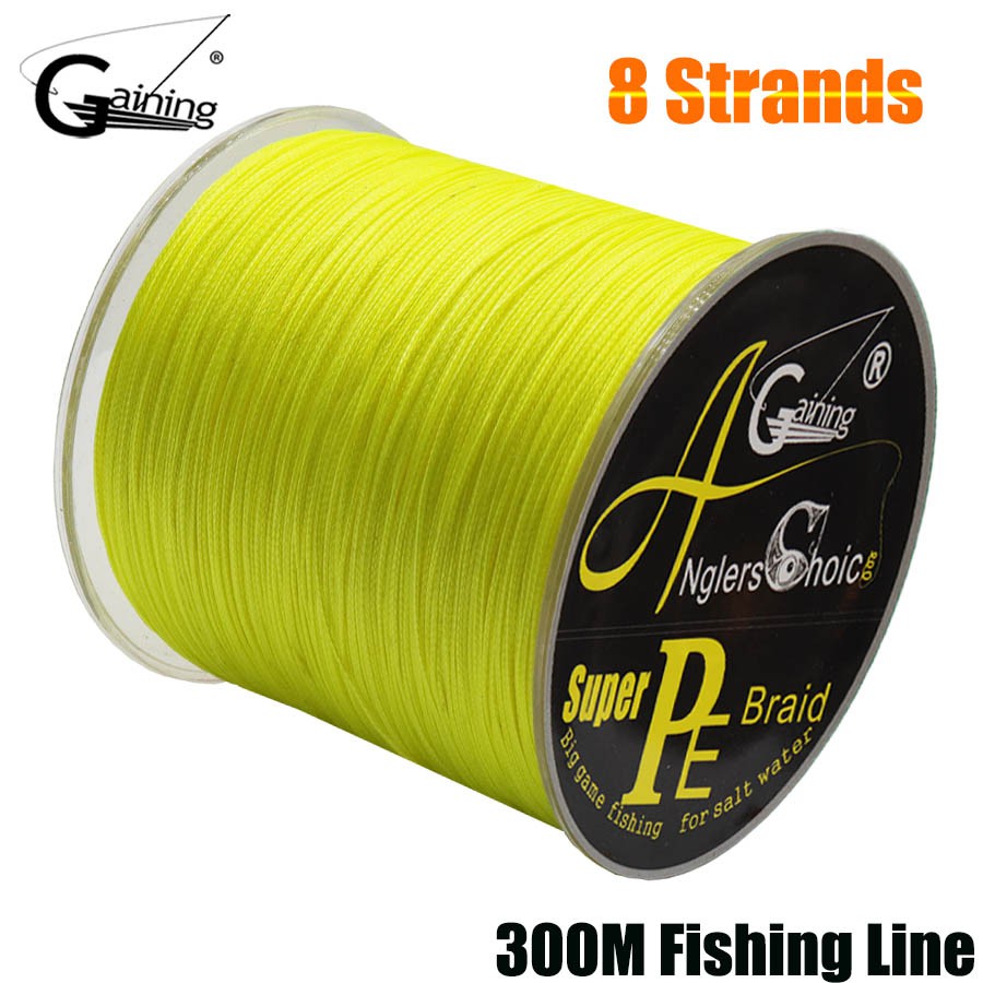 300m Super Strong 8 Strands Braided Fishing Line Multifilament PE Braid Line Saltwater Fishing ...