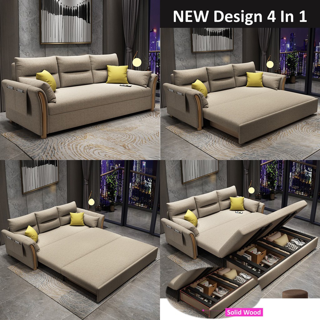 New Design Multifunction 4 In 1 Sofa Bed With Storage | Shopee Singapore