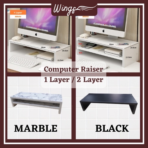 WINGS Monitor Stand Riser Laptop Stand Laptop Fan Computer Table ...