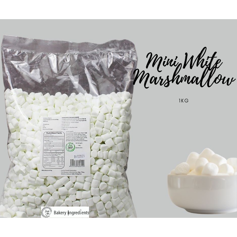 Marshmallow Mini White 1kg Halal | Shopee Singapore