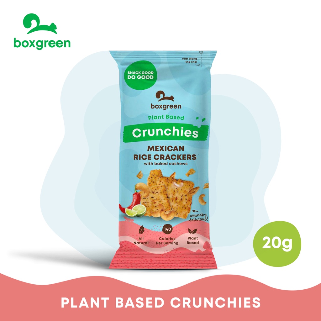 Boxgreen Crunchies Mexican Rice Crackers (20g) Single Serve | Shopee ...