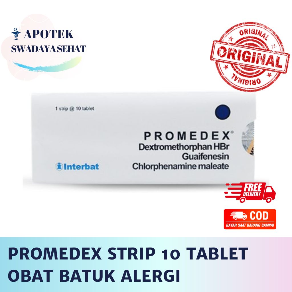Promedex STRIP 10 Tablets - Dry Phlegm Allergy Cough Medicine | Shopee ...