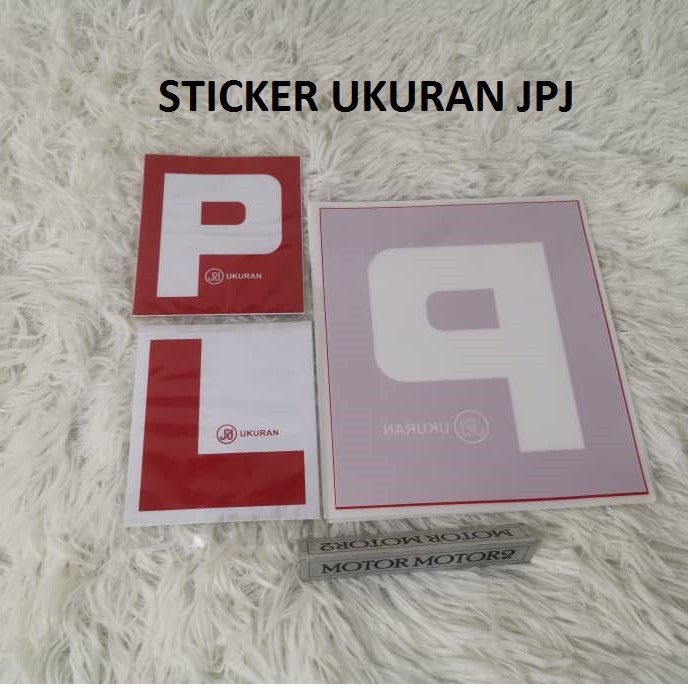 Kereta Sticker P Car P Sticker Motosikal Sticker Motor L Sticker Depan ...