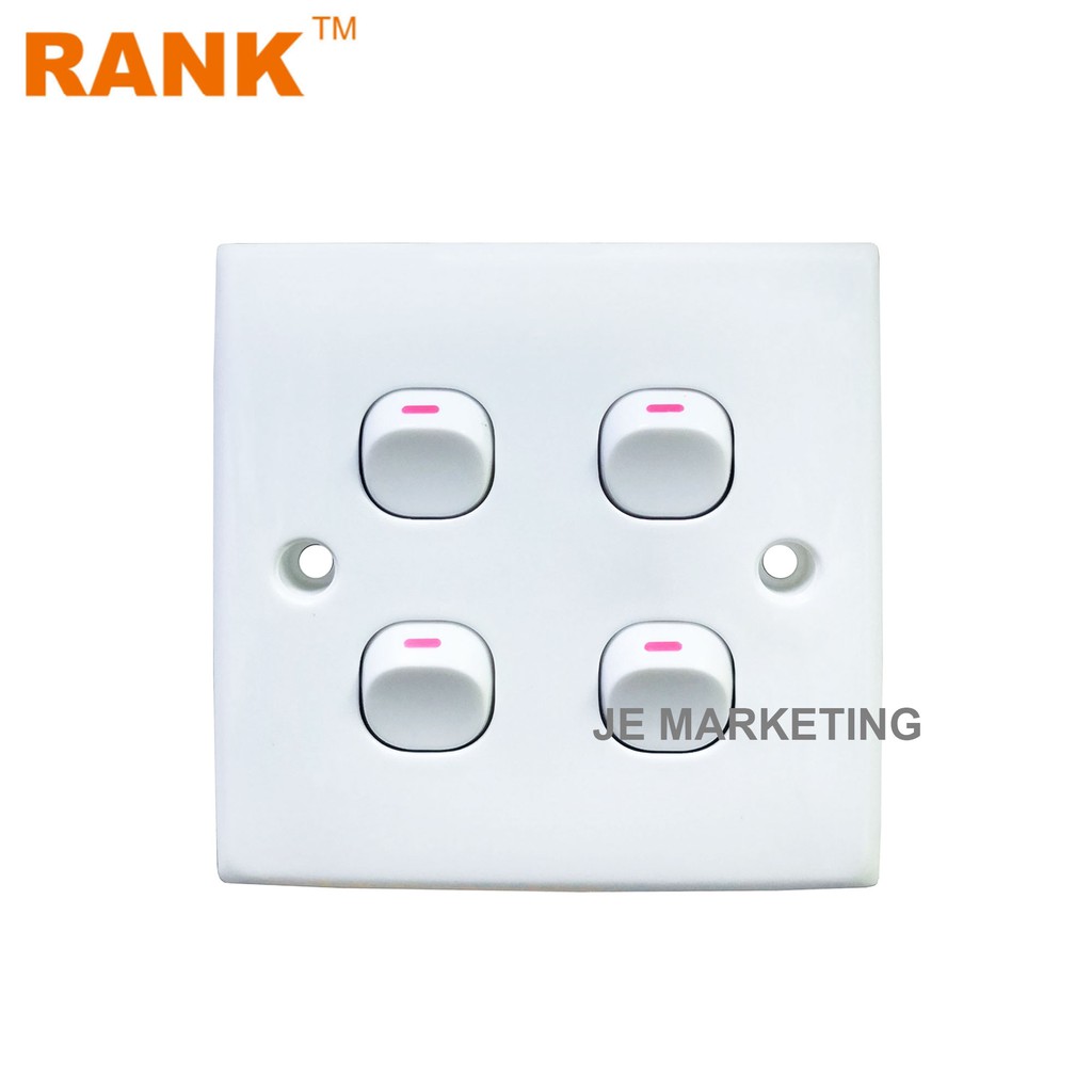 RANK 4 GANG 1 WAY SWITCH SOCKET A34-1 | Shopee Singapore