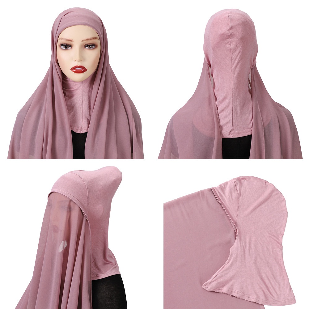 Zephia Shawl Turban Shawl Malas Shawl Inner Chiffon Hijab Long Shawl ...