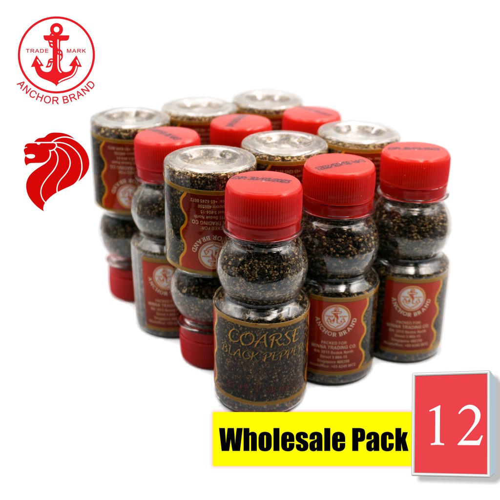 [Bundle of 12] Anchor 100% Pure Coarse Black Pepper 50g | Shopee Singapore